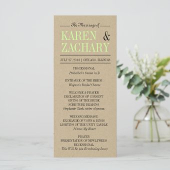 Wedding Program | Zazzle