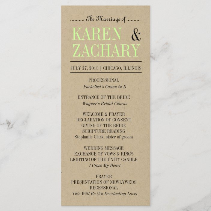 Wedding Program | Zazzle.com