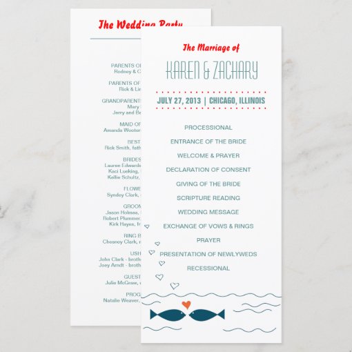 Wedding Program | Zazzle