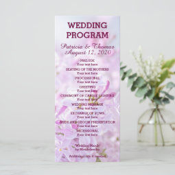Wedding Program customizable | Zazzle