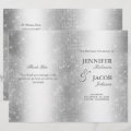 Wedding Program Elegant Silver Sparkles | Zazzle