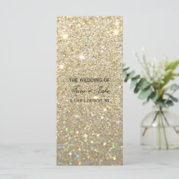 Wedding Program - Gold Glitter Fab | Zazzle