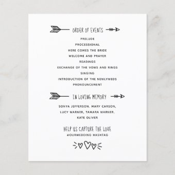 Wedding Program Order of Events | Zazzle
