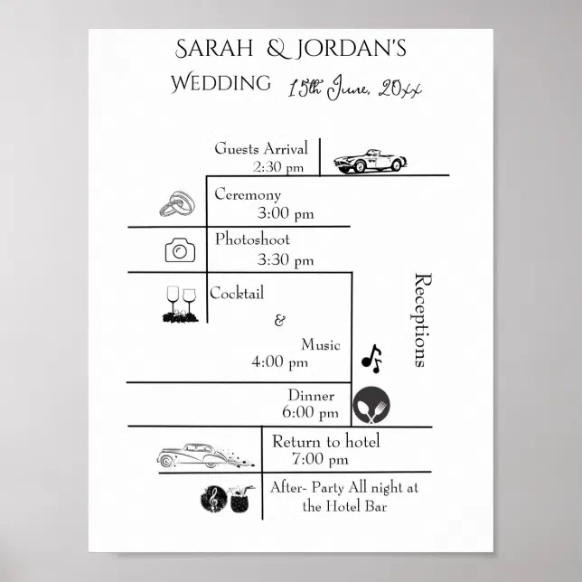 Wedding Program Poster | Zazzle