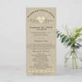 Wedding Program Rustic Linen | Zazzle