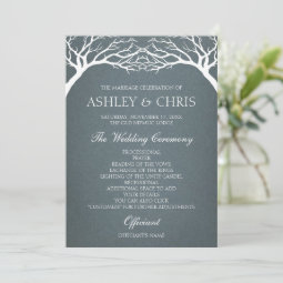 Wedding Program - Rustic Tree | Zazzle