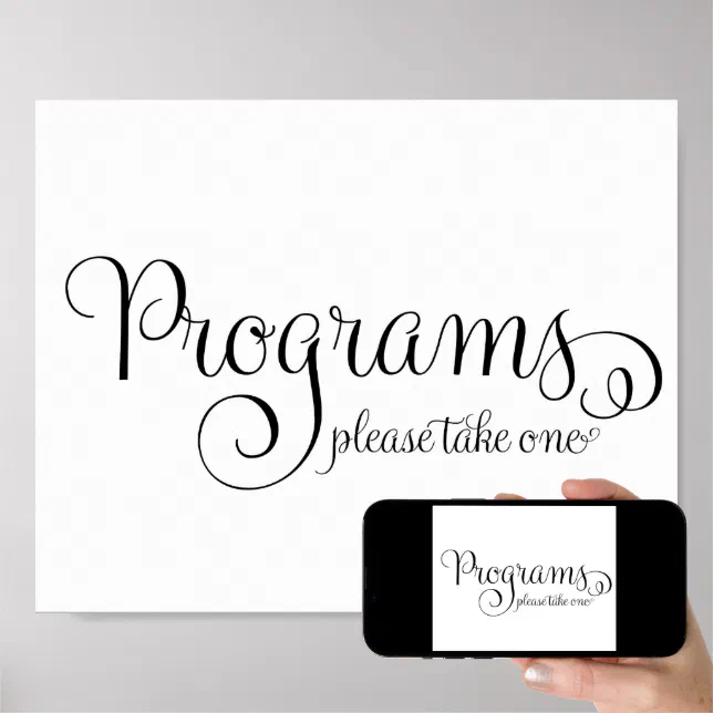 Wedding Program Sign | Zazzle