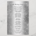 Wedding Program | Soft Silver Glitter Look | Zazzle