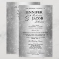 Wedding Program | Soft Silver Glitter Look | Zazzle