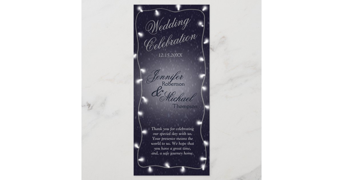 Wedding Program | Starry Night | Zazzle