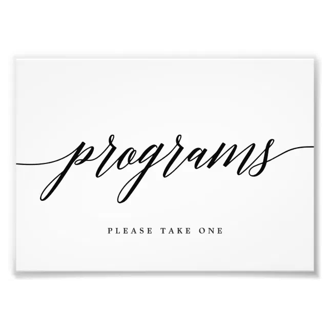 Wedding Programs Sign EDITABLE COLOR and SIZE MSC | Zazzle