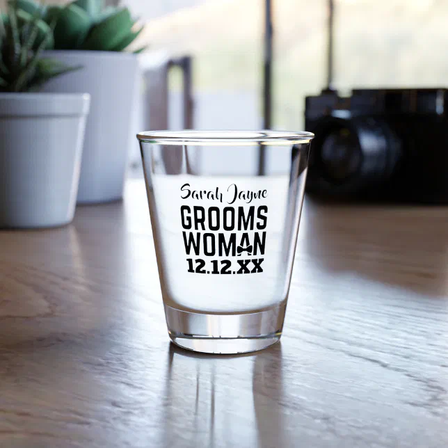 Wedding Proposal Groomswoman Shot Glass | Zazzle