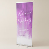 Wedding purple mauve modern art welcome banner | Zazzle