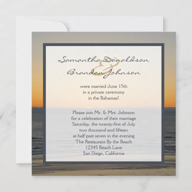 Wedding Reception Only Invitations | Zazzle