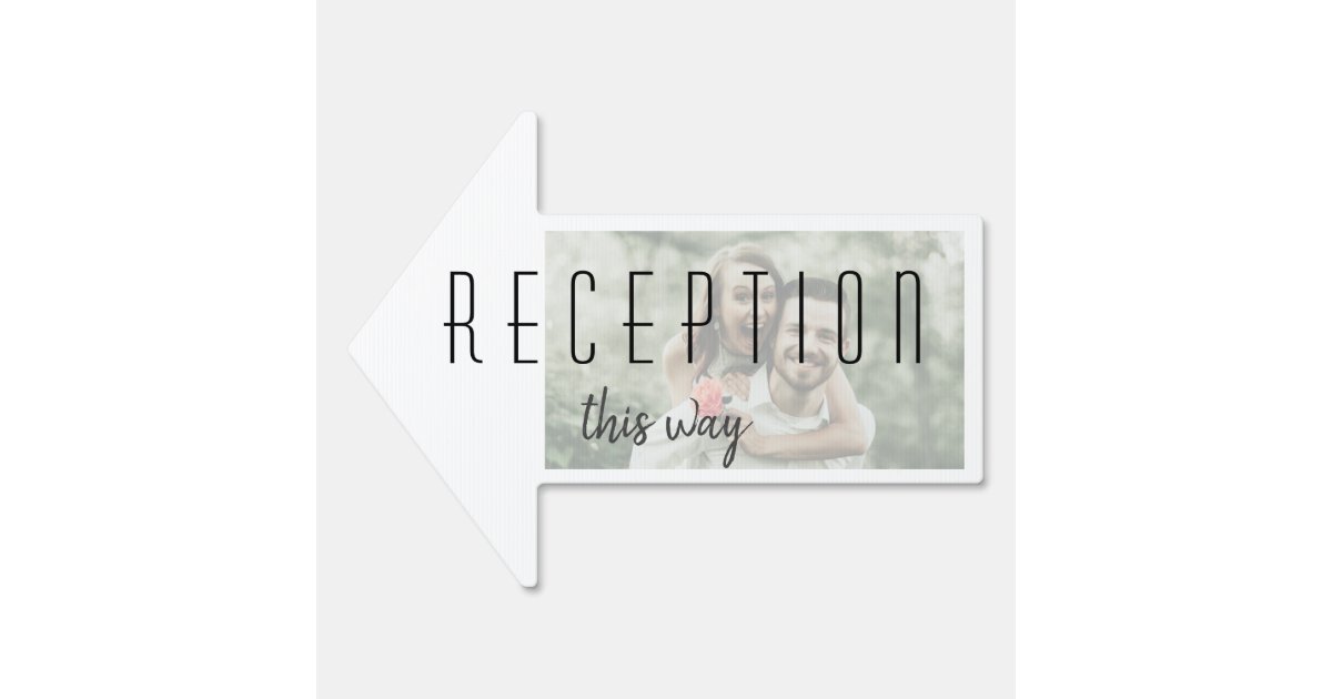 Wedding Reception Photo Arrow Sign | Zazzle