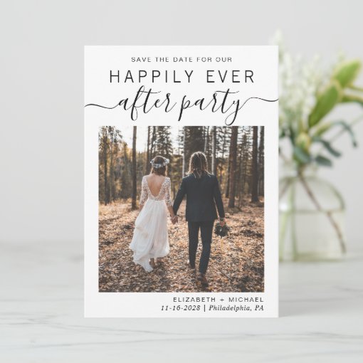 Wedding Reception Photo Save The Date | Zazzle