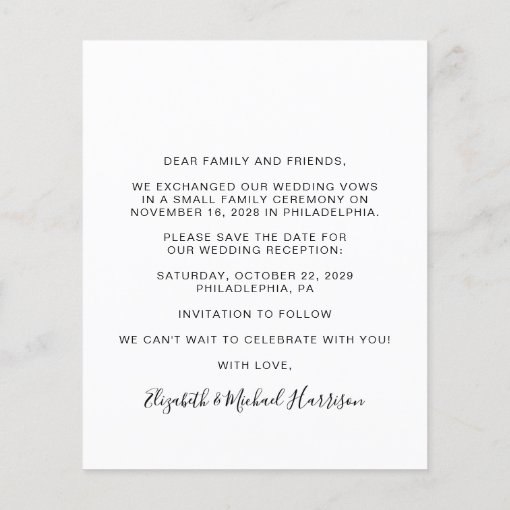 Wedding Reception Photo Save The Date | Zazzle