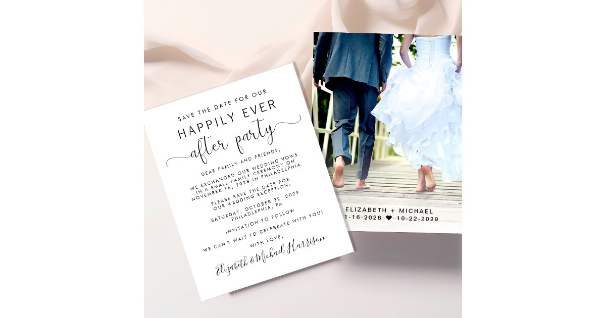 Wedding Reception Photo Save the Date | Zazzle