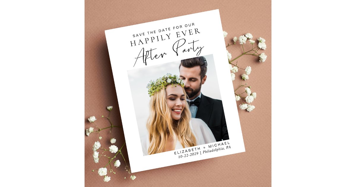 Wedding Reception Photo Save The Date | Zazzle