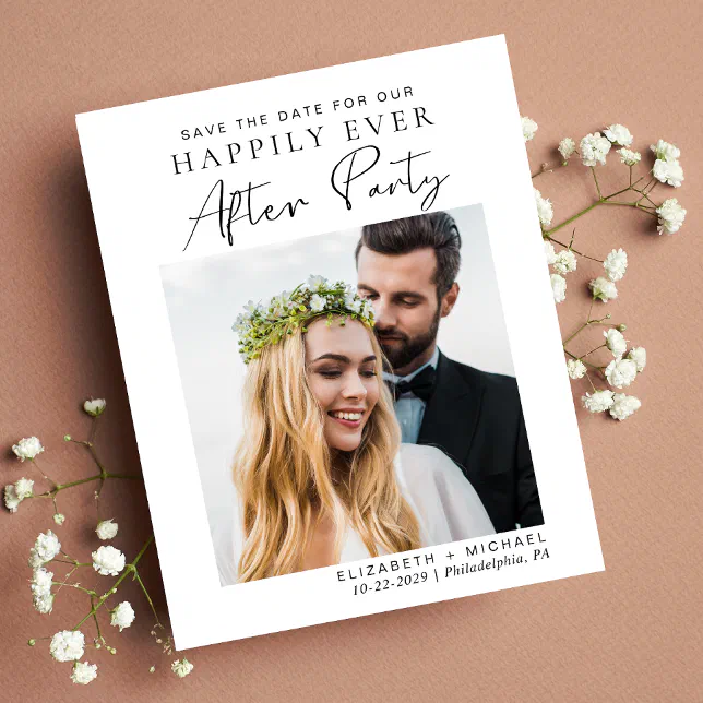 Wedding Reception Photo Save The Date | Zazzle