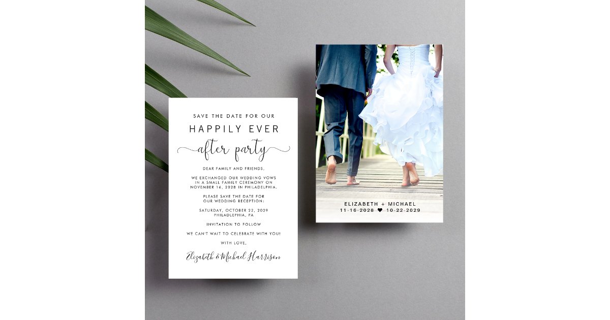 Wedding Reception Photo Save the Date Announcement | Zazzle