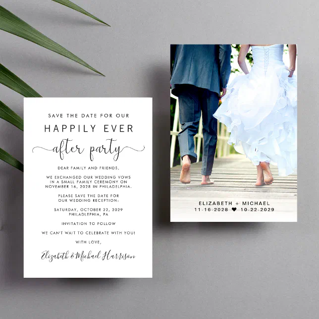 Wedding Reception Photo Save the Date Announcement | Zazzle