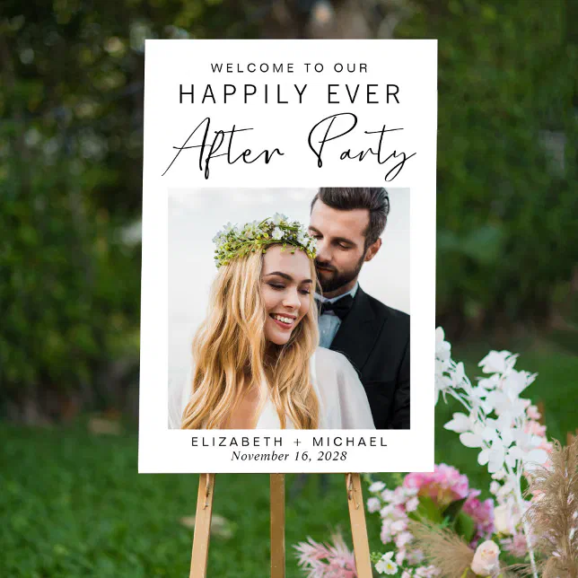 Wedding Reception Photo Welcome Foam Board | Zazzle