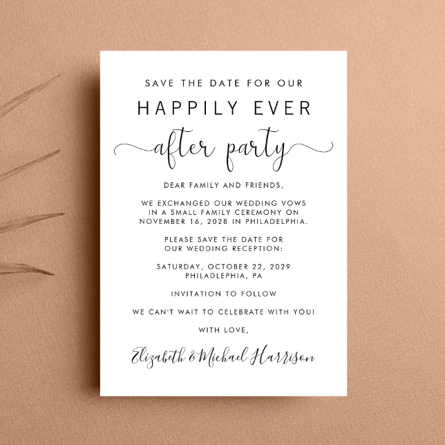 Wedding Reception Save the Date Announcement | Zazzle