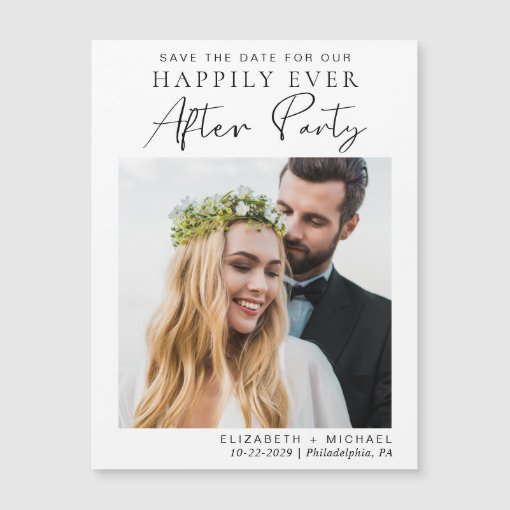 Wedding Reception Save The Date Magnetic Invitation | Zazzle