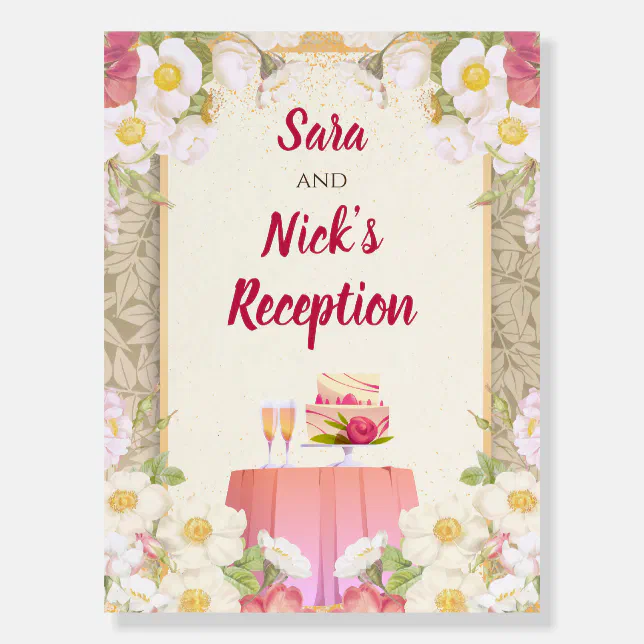 Wedding Reception sign & Reception Welcome signs | Zazzle