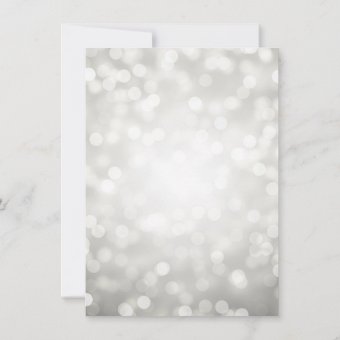 Wedding Reception Silver Glitter Lights Invitation | Zazzle