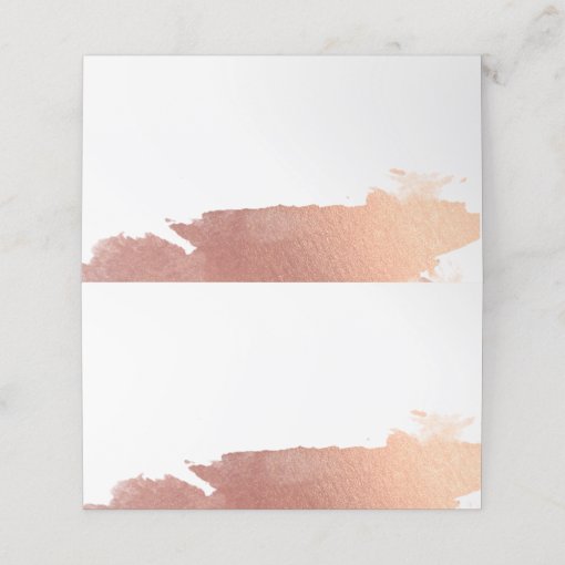 WEDDING RECEPTION stylish luxe gilded rose gold Place Card | Zazzle