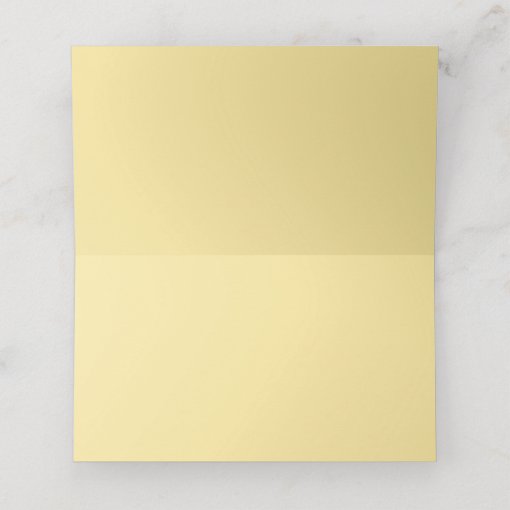 WEDDING RECEPTION stylish watercolor yellow Place Card | Zazzle