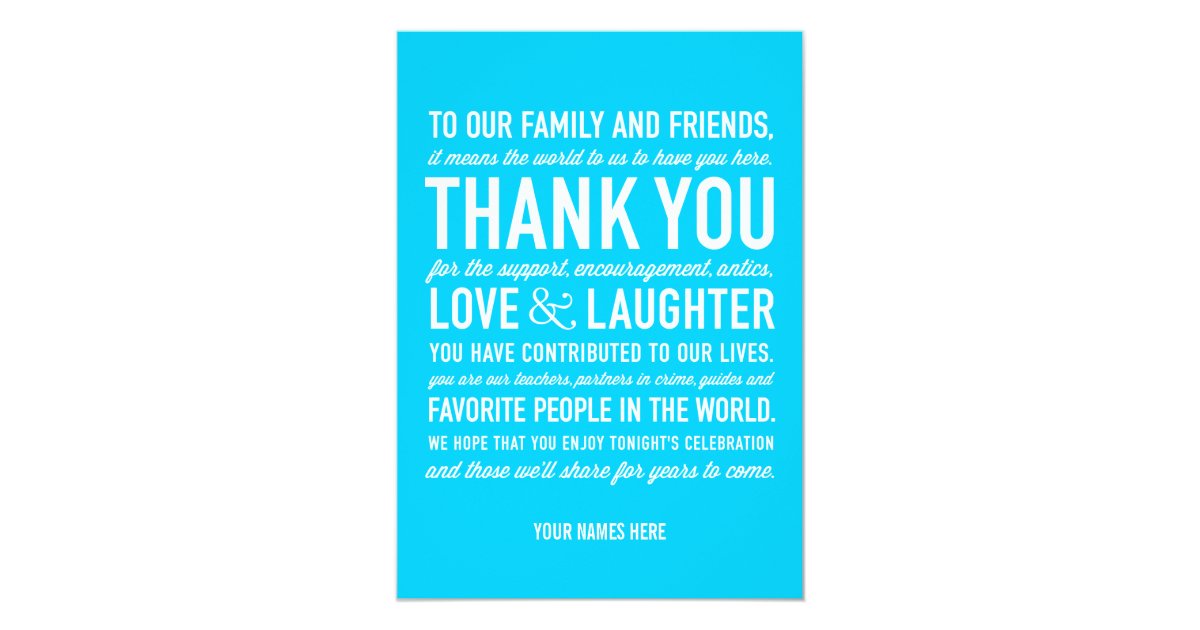 Reception Thank You Sayings