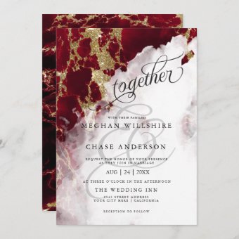 WEDDING | Red Ruby Geode Watercolor BarefootBride™ | Zazzle