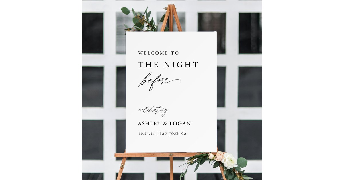 Wedding Rehearsal Dinner Large Welcome Sign | Zazzle