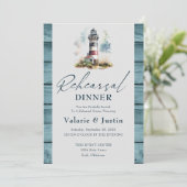 Wedding Rehearsal Dinner Lighthouse Invitation | Zazzle