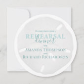 Wedding Rehearsal Dinner Turquoise Sand Dollar Invitation | Zazzle