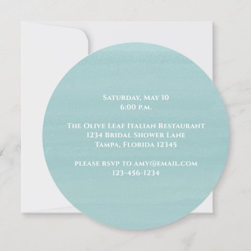 Wedding Rehearsal Dinner Turquoise Sand Dollar Invitation | Zazzle