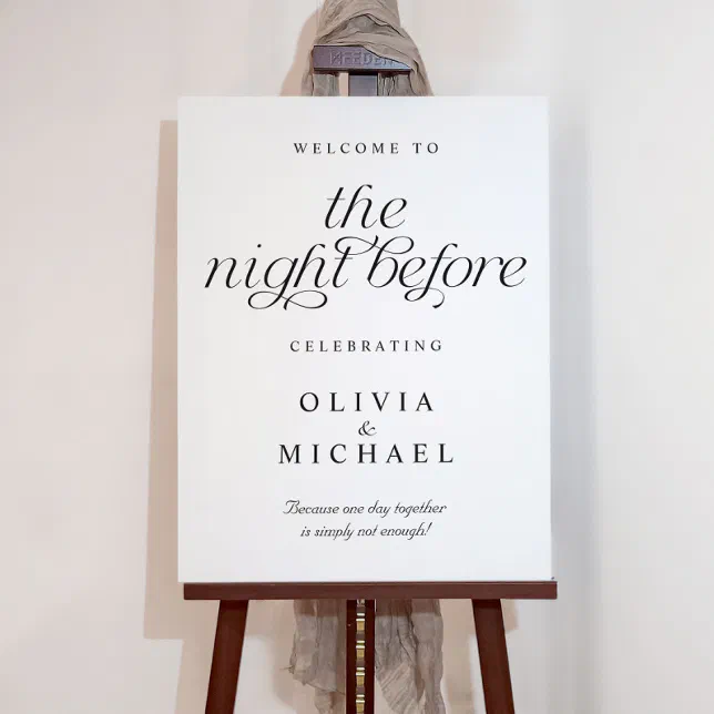 Wedding Rehearsal Welcome The Night Before Sign | Zazzle