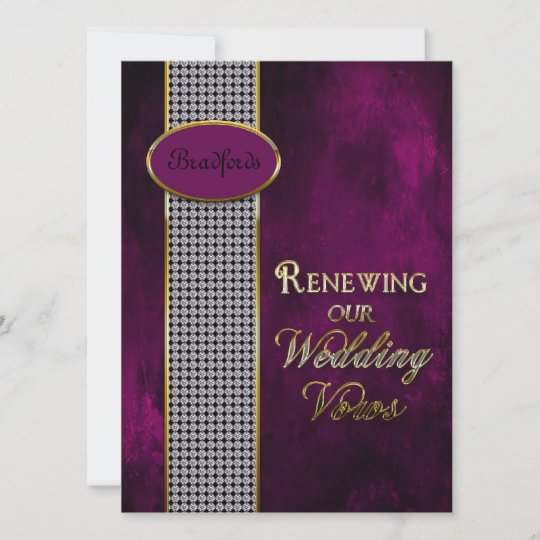 Wedding Renewing Vows - Invitation Deep Purple | Zazzle.com