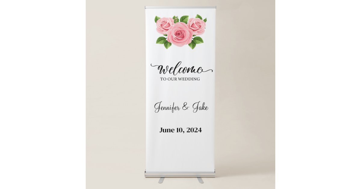 Wedding Retractable Banner Sign | Zazzle