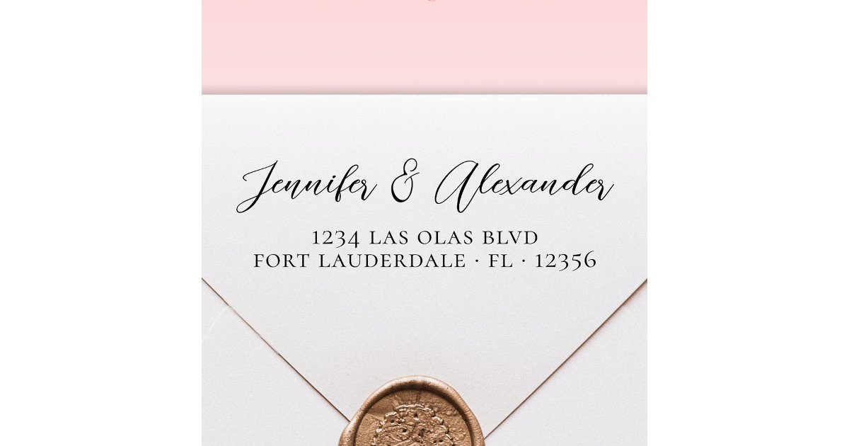 Wedding Return Address Elegant Calligraphy Script Self-inking Stamp ...