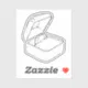 wedding ring in an open box sticker | Zazzle