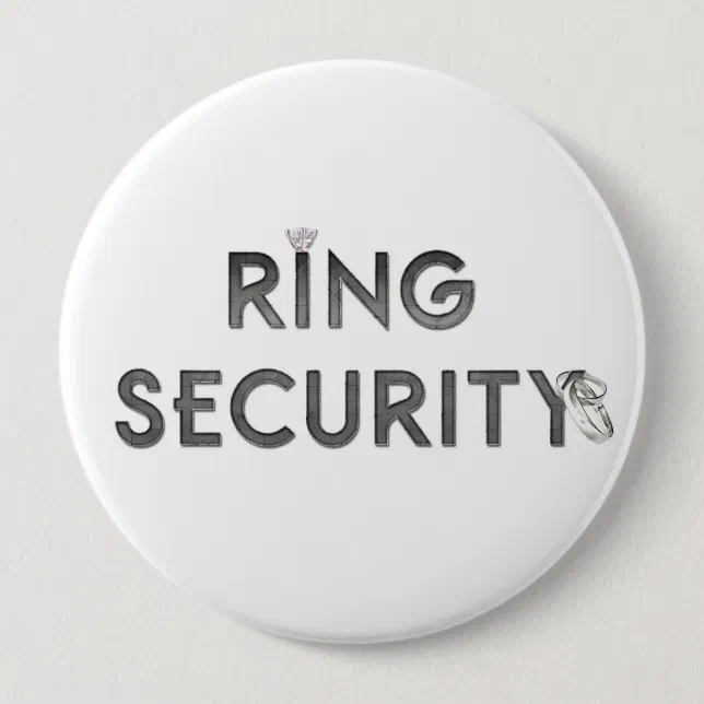 Wedding "RING SECURITY" Button | Zazzle