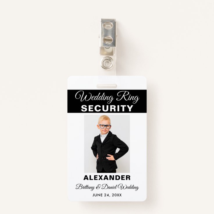 Wedding Ring Security - Pick Text Color - Badge | Zazzle