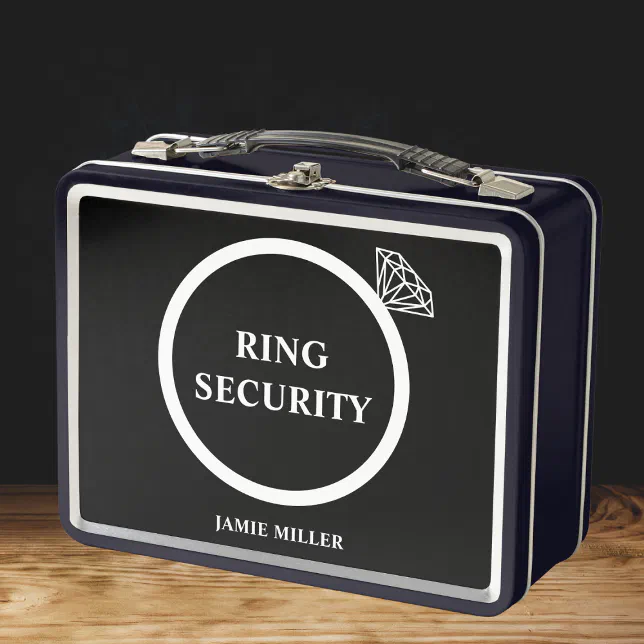 Wedding Ring Security Ring Bearer Diamond Metal Lunch Box | Zazzle