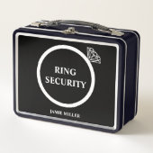 Wedding Ring Security Ring Bearer Diamond Metal Lunch Box | Zazzle