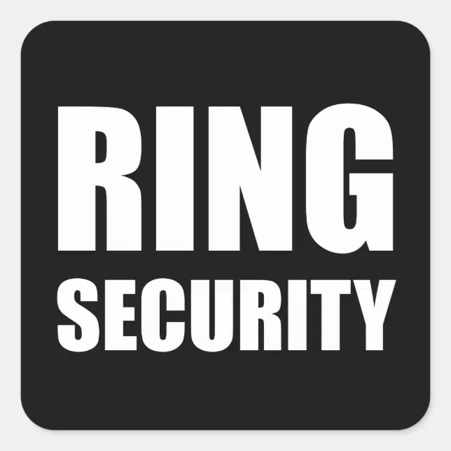 Wedding Ring Security Square Sticker | Zazzle