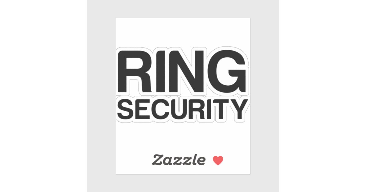 WEDDING RING SECURITY STICKER | Zazzle